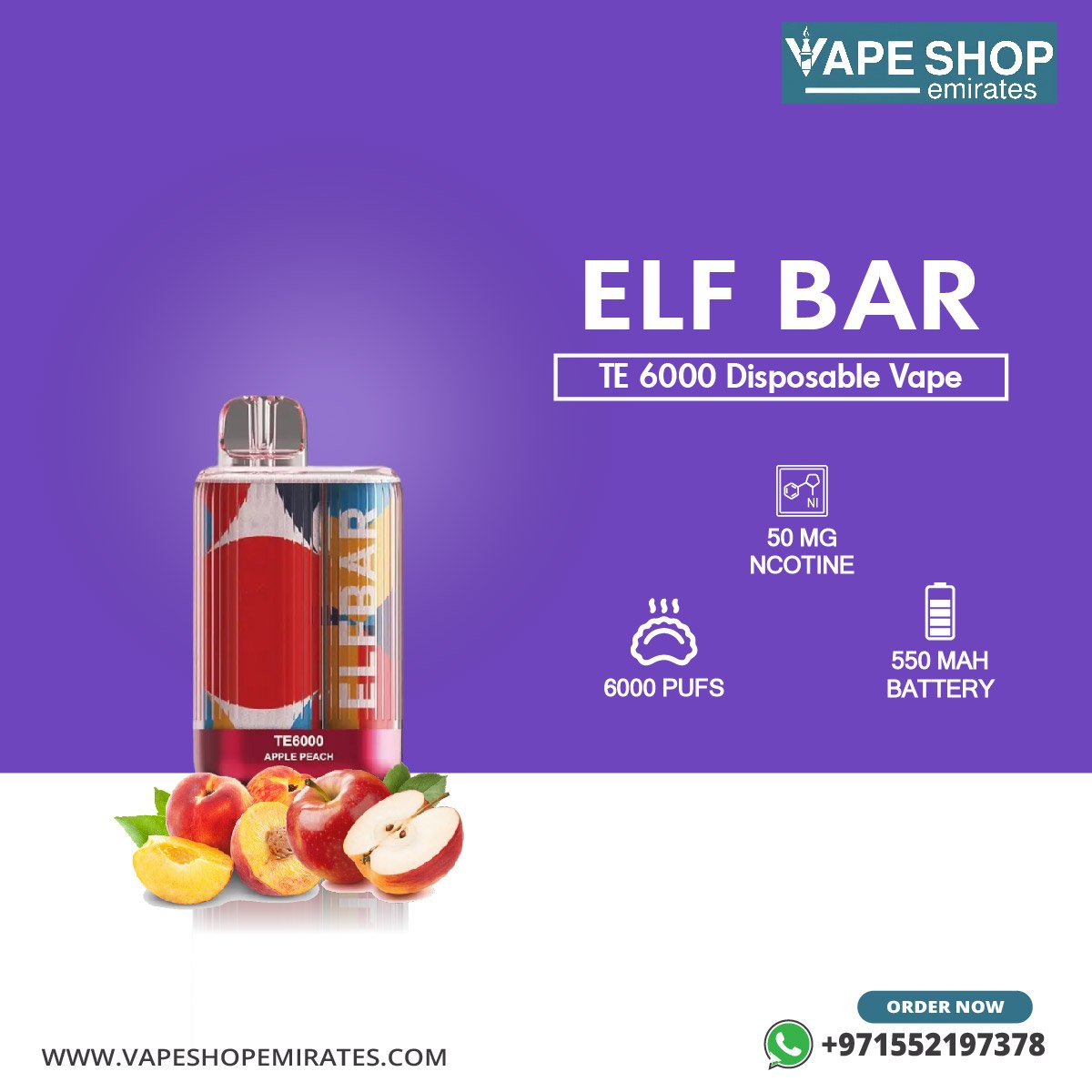 Elf Bar TE 6000 Disposable Vape in UAE